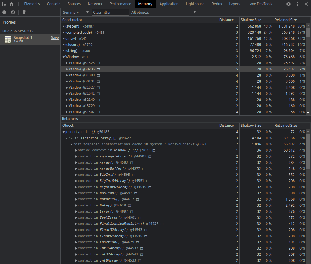 Troubleshooting a JavaScript memory leak Troubleshooting a JavaScript memory leak